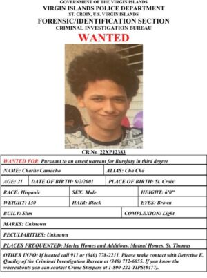 Help Police Find Wanted Burglary Suspect Charlie ‘Cha Cha’ Camacho On St. Croix – Virgin Islands ...
