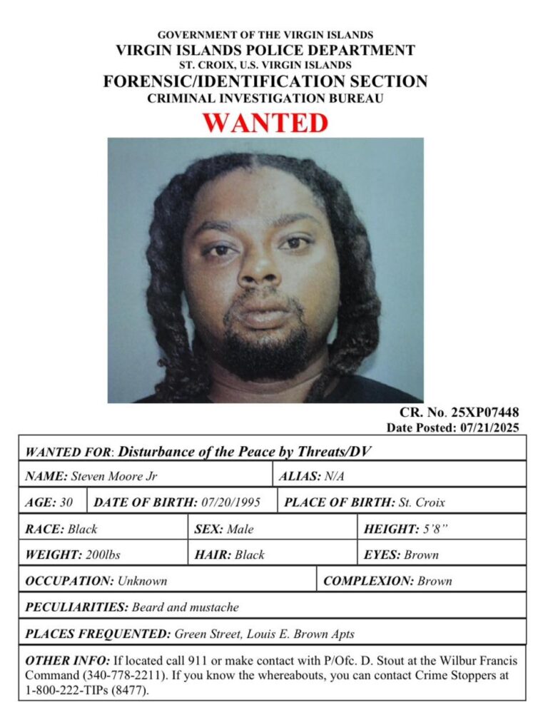 Help cops find Steven Moore wanted for domestic violence on St. Croix – Virgin Islands Free Press