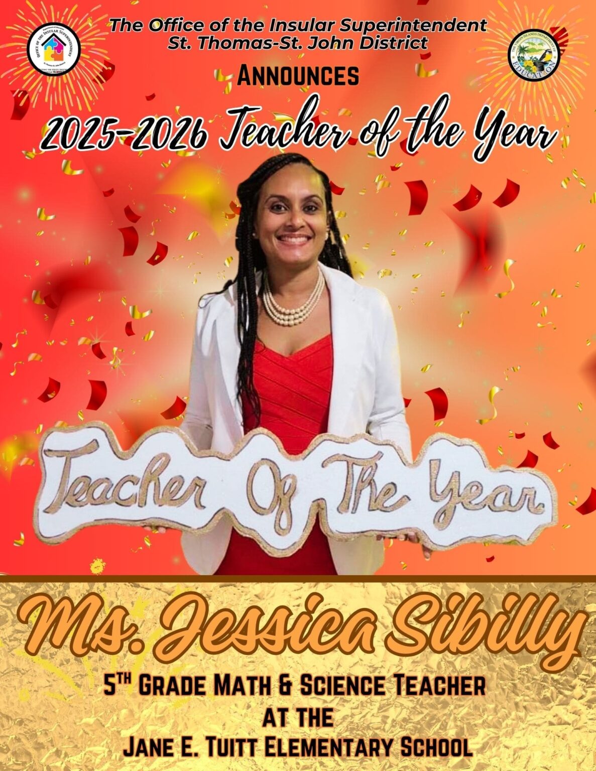 VIDE announces St. Thomas-St. John teacher of the year – Virgin Islands ...